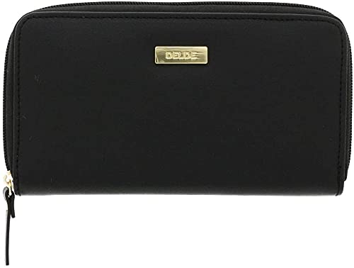 SUN-STAR FLat Pencil Case Compact, Cosmetic Makeup Pouch, Lay Flat Pen, Black