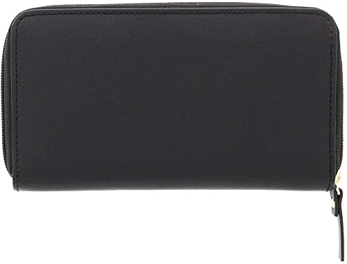 SUN-STAR FLat Pencil Case Compact, Cosmetic Makeup Pouch, Lay Flat Pen, Black