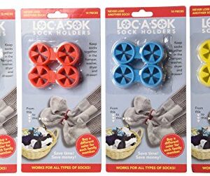 Loc A Sok Sock Locks (Pack of 40 - Green, Blue, Red and Yellow)