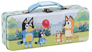 the tin box company bluey pencil box with handle clasp & hinge, model: 479407-12