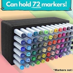 Polar Whale Art Marker Storage Tray Organizer Pen Pencil Brush Storage Design Stand Supply Horizontal Storage Non-Scratch Non-Rattle Washable Compatible with Copic and More Holds 72