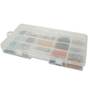 Keeper Box Bead, Craft Supplies, Findings, or Tool Organizer Large 13 X 7.5-20 Compartments - KPR3