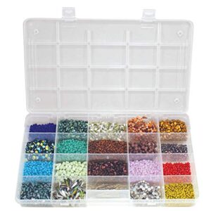 Keeper Box Bead, Craft Supplies, Findings, or Tool Organizer Large 13 X 7.5-20 Compartments - KPR3