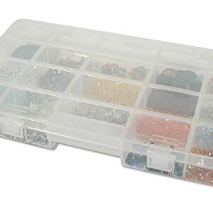 Keeper Box Bead, Craft Supplies, Findings, or Tool Organizer Large 13 X 7.5-20 Compartments - KPR3