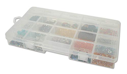 Keeper Box Bead, Craft Supplies, Findings, or Tool Organizer Large 13 X 7.5-20 Compartments - KPR3