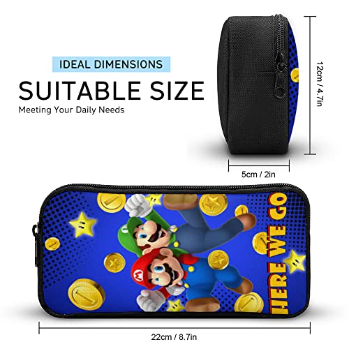 Jizokacw Stylish Boys Girls Japanese Game Printed Pen Pouch for Game Lover Pencil Case Pen Container for Teens Adults