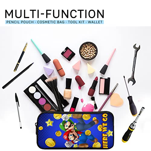 Jizokacw Stylish Boys Girls Japanese Game Printed Pen Pouch for Game Lover Pencil Case Pen Container for Teens Adults