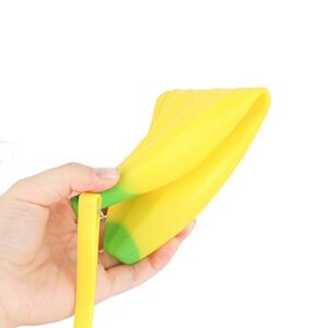 lotusflowert Cute Silicone Banana Shape Pencil Case bag Coin Bag Key Pouch(Yellow) 11