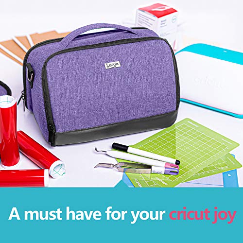 Luxja Carrying Case Compatible with Cricut Joy, Bag Compatible with Cricut Joy and Tool Set (with Accessories Storage Section), Purple (Bag Only, Patent Design)