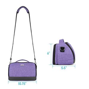 Luxja Carrying Case Compatible with Cricut Joy, Bag Compatible with Cricut Joy and Tool Set (with Accessories Storage Section), Purple (Bag Only, Patent Design)