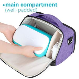 Luxja Carrying Case Compatible with Cricut Joy, Bag Compatible with Cricut Joy and Tool Set (with Accessories Storage Section), Purple (Bag Only, Patent Design)