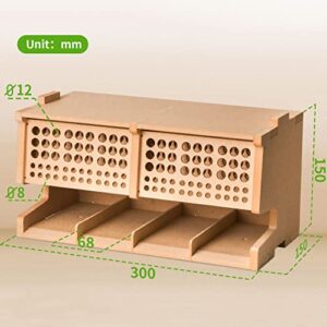 Bucasso Model Tool Storage Rack with 60 Holes, Wooden Paint Organizer, MDF Material, Tool Storage, Brush Storage, Craft Supplies Storage, Brush/Tool Holder, GK6