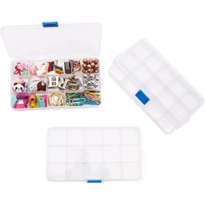 Plastic Organizer Boxes for Beads, Rhinestones, Jewelry Making (6.7 x 0.8 x 4 In, 6 Pack)