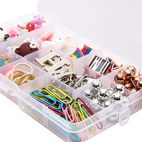 Plastic Organizer Boxes for Beads, Rhinestones, Jewelry Making (6.7 x 0.8 x 4 In, 6 Pack)