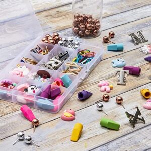 Plastic Organizer Boxes for Beads, Rhinestones, Jewelry Making (6.7 x 0.8 x 4 In, 6 Pack)