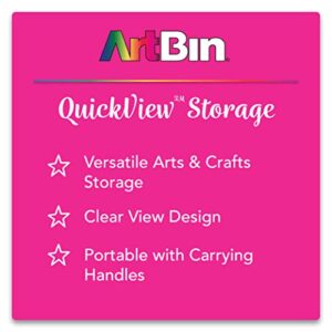 ArtBin 6961AB Quick View Deep Base Carrying Case with Removable Dividers, Portable Art & Craft Storage Box, 15", Clear