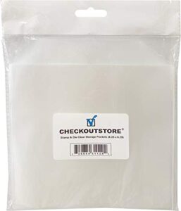 100 checkoutstore® clear storage pockets (6.25 x 6.25)