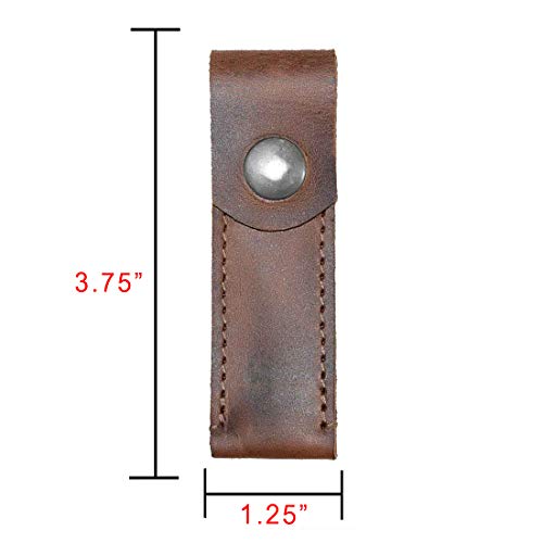 Hide & Drink, Leather Small Needle Case (2 Pack) / Holder / Storage / Sewing / Stitching / Drill Bit Pouch, Handmade Includes 101 Year Warranty :: Bourbon Brown