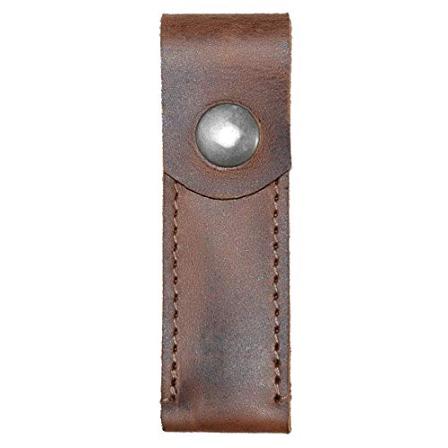 Hide & Drink, Leather Small Needle Case (2 Pack) / Holder / Storage / Sewing / Stitching / Drill Bit Pouch, Handmade Includes 101 Year Warranty :: Bourbon Brown