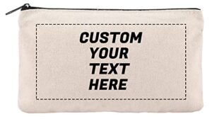 aipnis personalized name canvas zipper pouch,custom craft bag canvas pen case makeup bags,canvas pencil bag cotton canvas cosmetic bag multi-purpose travel cosmetic bag