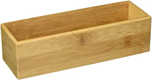 Lipper International 8381 Bamboo Wood Stacking Drawer Organizer Box, 9" x 3"