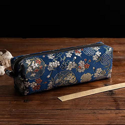 YEALGHAR Flower Pencil Case Aesthetic, Small Pencil Pouch Zipper Pouch, Slim Pen Case, Cute Travel Cosmetic Bag School Supplies for Girls Women