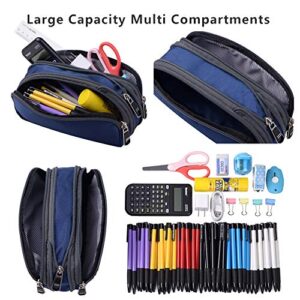 Large Pencil Pouch School Supplies for Boys Variable Zippers Big Capacity Pencil Case Pen Holder Bag Box Aesthetic with Zippers Office Storage Organizer Stationary for Teen Girls Kids Women Students