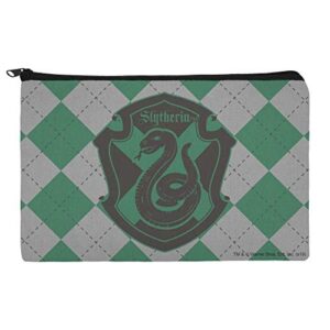 harry potter slytherin plaid sigil pencil pen organizer zipper pouch case