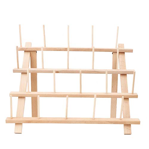 Foldable Large Thread Rack Wood Thread Holder 20 Spool Thread Storage Rack Thread Spool Stand Sewing Cone Storage Organiser, Sewing Quilting Embroidery Bobbin Orgainzer & Rack, Sewing Craft Tools