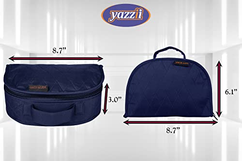 Yazzii Oval Sewing Box - Portable & Multipurpose Storage Bag Organizer - Sewing Supplies Organizer for Thread Spools, Needles, Beads, Embroidery Floss, Fabric Pieces & More!