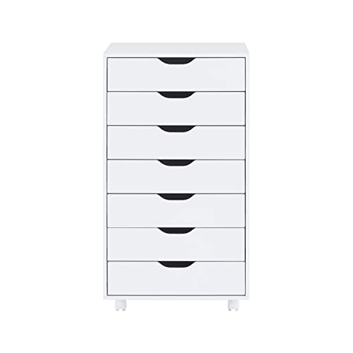 Naomi Home Craft Storage Cabinet 7 Drawer/White