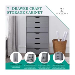 Naomi Home Craft Storage Cabinet 7 Drawer/White