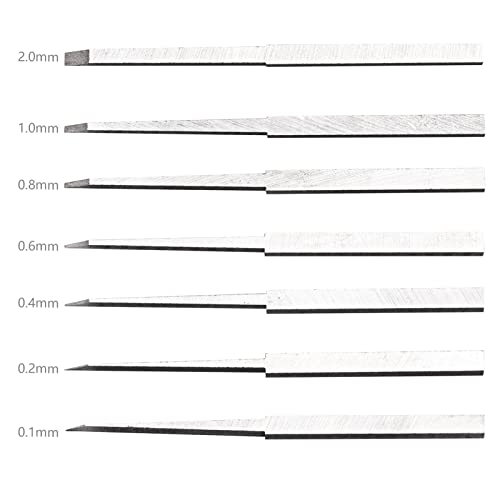 AllinRC Hobby Knife Blades Set 0.1mm 0.2mm 0.4mm 0.6mm 0.8mm 1.0mm 2.0mm with Handle Hobby Building Tools Craft Set for Basic Model Building, Cutting, Repairing and Fixing