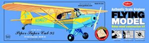 guillow’s piper super cub 95 laser cut model kit blue