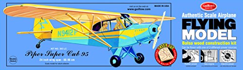 Guillow's Piper Super Cub 95 Laser Cut Model Kit Blue