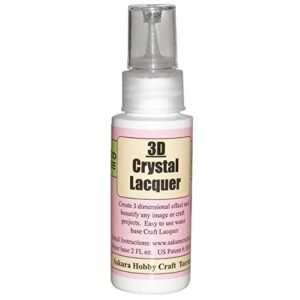 sakura hobby craft sakura hobby 3d 2-ounce crystal lacquer,clear