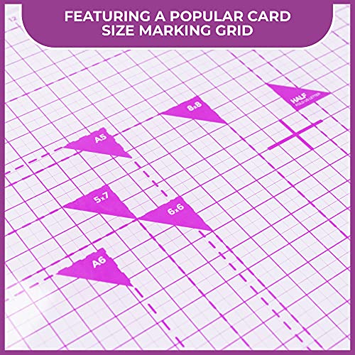 Toughened Glass Cutting Mat (13” x 19”) - Easy Clean Smooth Surface For Gluing & Inking - Multi-functional Crafting Capabilities - Includes Popular Card Sizes for Easy Measures by Crafter’s Companion