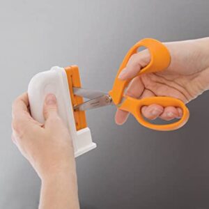 Fiskars 1020499 Scissors Sharpener, 9 x 4 x 13.8 cm, White/Orange