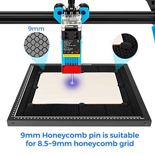 Twotrees Honeycomb Pins, 9mm Needle Honeycomb Laser Bed Hold Down Pins for 8.5~9mm Honeycomb Grid, Replaces Honeycomb Laser Bed Clips Clamps Accessories (9mm, 8pcs)