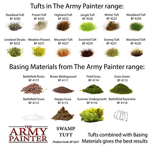 The Army Painter - Swamp Tuft | 3 Different Sizes | for Realistic Results | Landscape Modelling BF4221