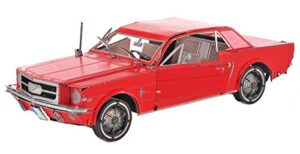 fascinations metal earth 1965 ford mustang red 3d metal model kit