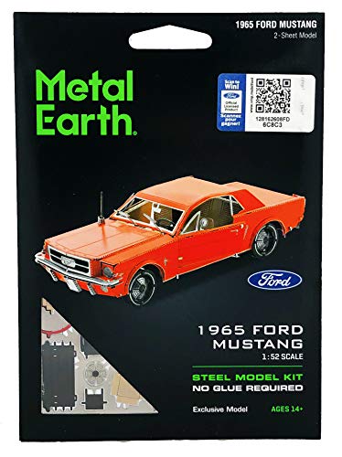 Fascinations Metal Earth 1965 Ford Mustang Red 3D Metal Model Kit