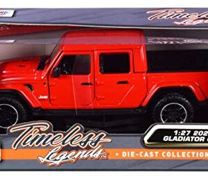 Motormax Toy 2021 Gladiator Overland (Closed Top) Pickup Truck Red 124-127 Diecast Model Car by Motormax 79365