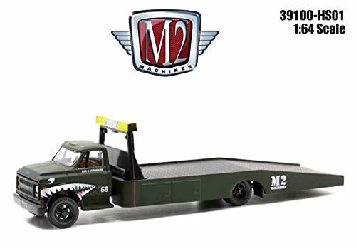 1:64 Scale Diecast Model Car Compatible with 1968 Chevy C60 Truck Flatbed MAJ.G Action Line 39100-HS01 by M2 Machines, Green