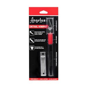 Angelus Detail Knife Precision Blade for Cutting Paper, Tape, Vinyl, Shoes, & 5 Blades