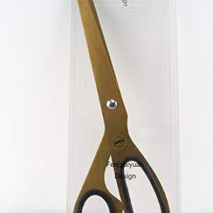 Fengtaiyuan J01 Scissors, 8in Gold, Stainless Steel, offices, households, DIY, embroidery, Dressmaking (J01)