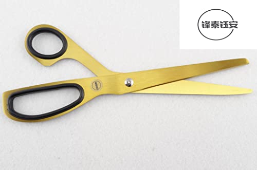 Fengtaiyuan J01 Scissors, 8in Gold, Stainless Steel, offices, households, DIY, embroidery, Dressmaking (J01)