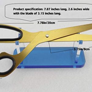 Fengtaiyuan J01 Scissors, 8in Gold, Stainless Steel, offices, households, DIY, embroidery, Dressmaking (J01)