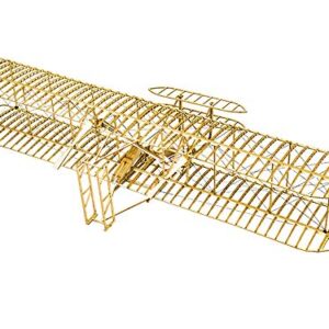 Balsa Wood Airplane Kits- Wright Brothers Flyer DIY Wooden Models Plane Construction Set, Laser Cut Aircraft Model Kit 3D Puzzles for Adults, Perfect Brain Teaser Jigsaw Puzzle for Home Decor