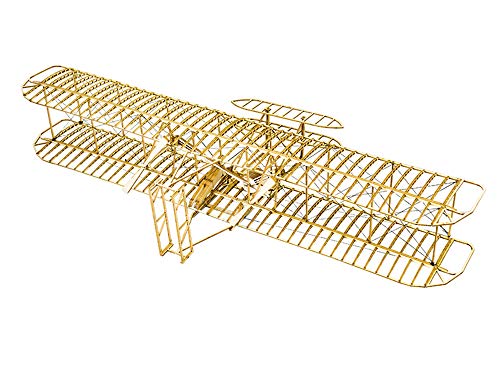 Balsa Wood Airplane Kits- Wright Brothers Flyer DIY Wooden Models Plane Construction Set, Laser Cut Aircraft Model Kit 3D Puzzles for Adults, Perfect Brain Teaser Jigsaw Puzzle for Home Decor